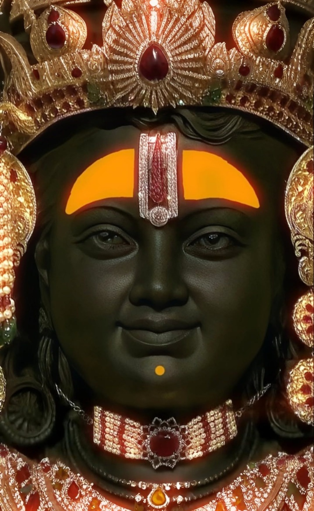 Close-up Divine Face of Lord Vitthal - GodsPhoto