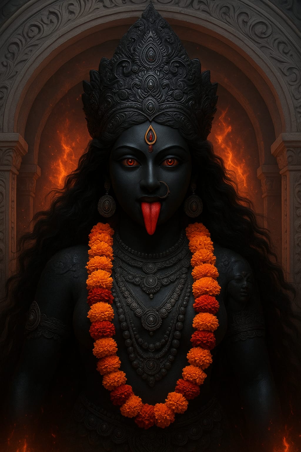 Goddess Kali Dark Portrait HD Image - GodsPhoto