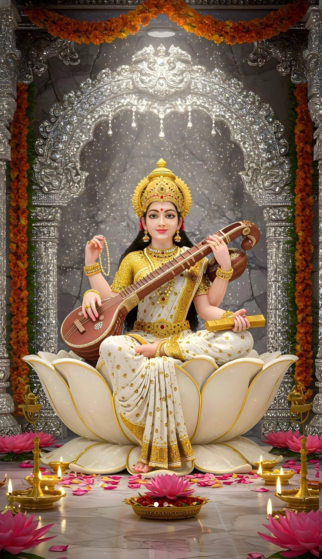 Saraswati Mata Photos 2025 – Royalty‑Free 4K, Download Now. - GodsPhoto