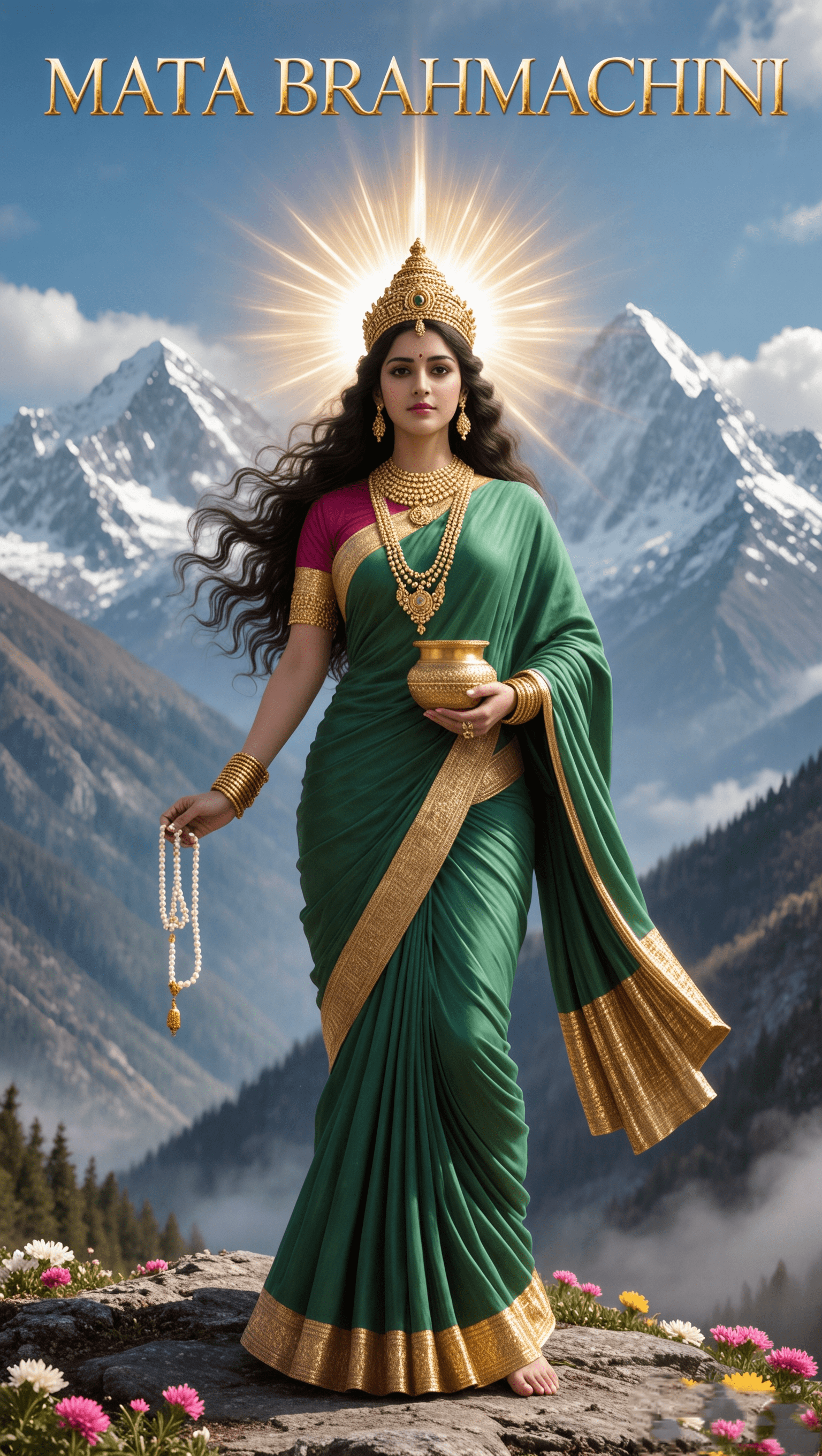 Mata Brahmacharini – Goddess of Devotion and Penance - GodsPhoto