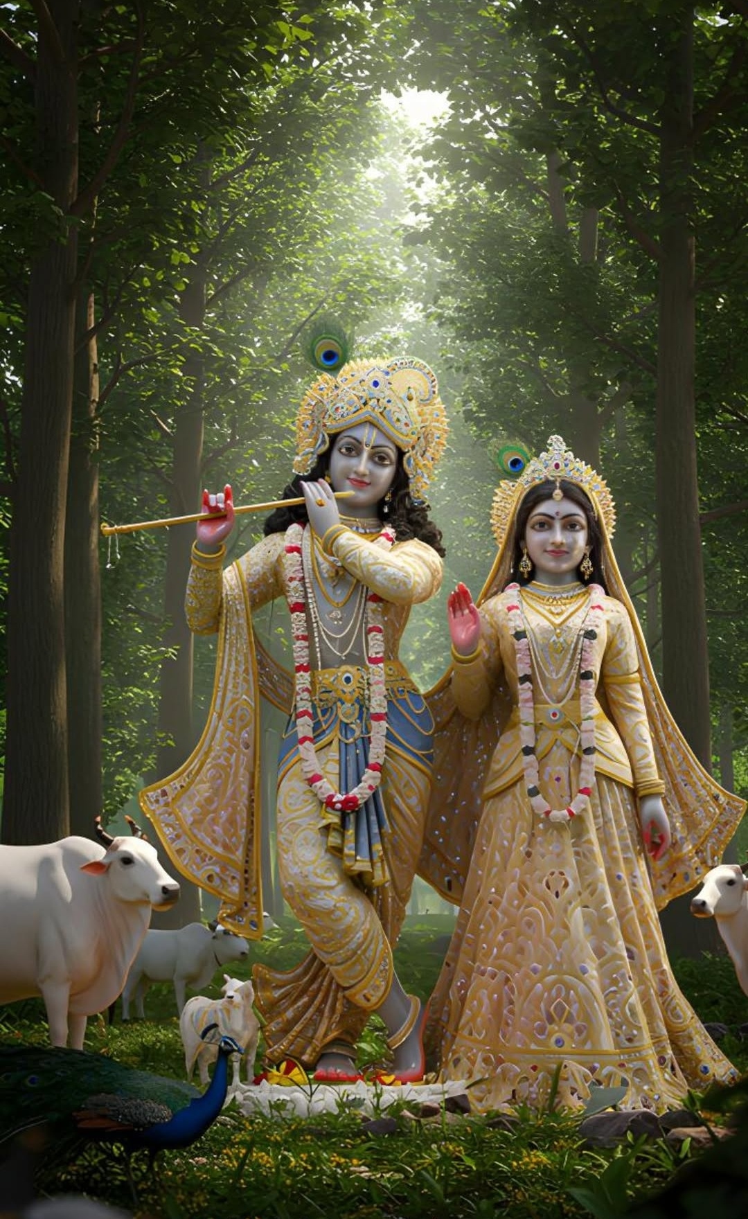 Radha Krishna Divine Blessings - GodsPhoto