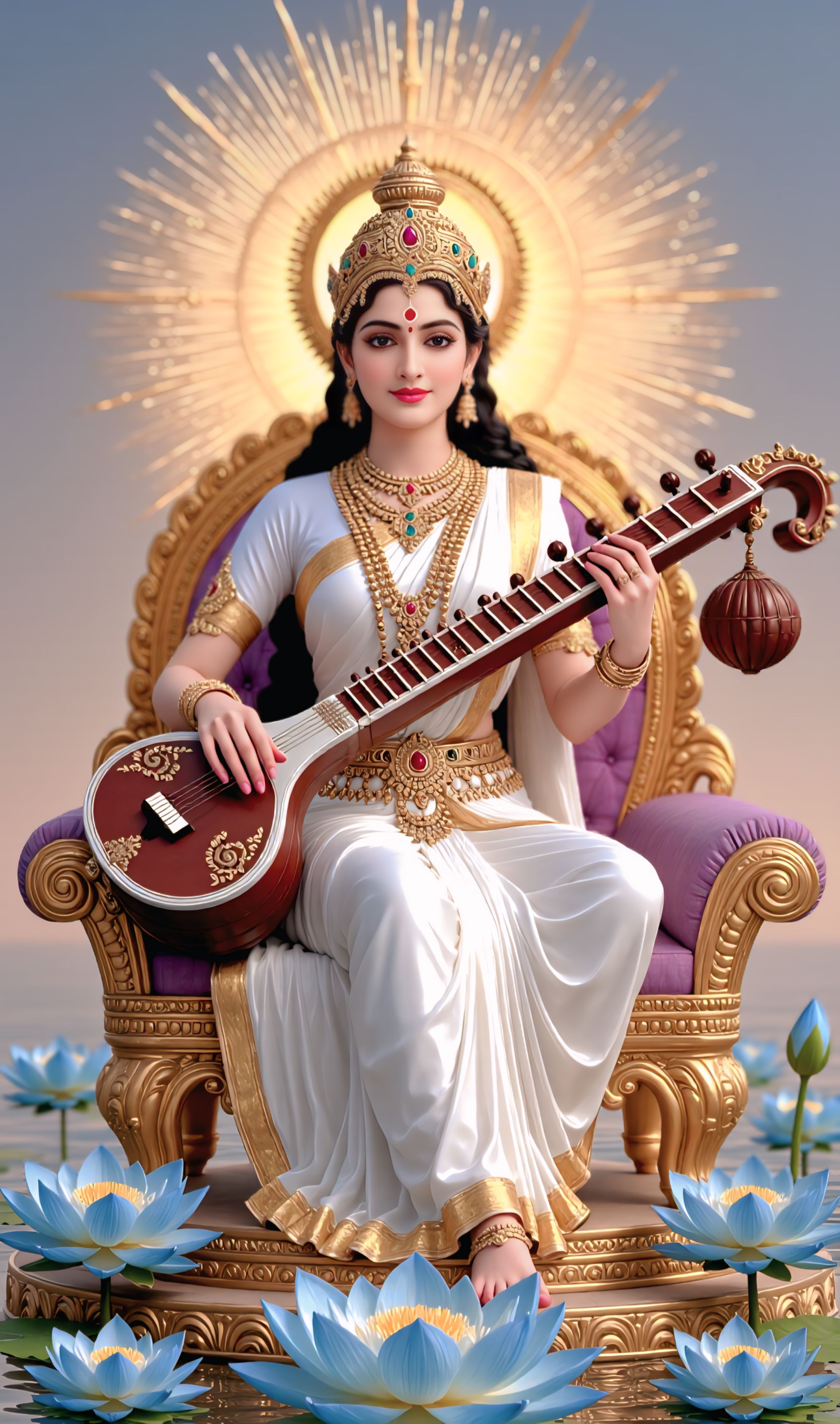Saraswati Mata Photos 2025 – Royalty‑Free 4K, Download Now. - GodsPhoto