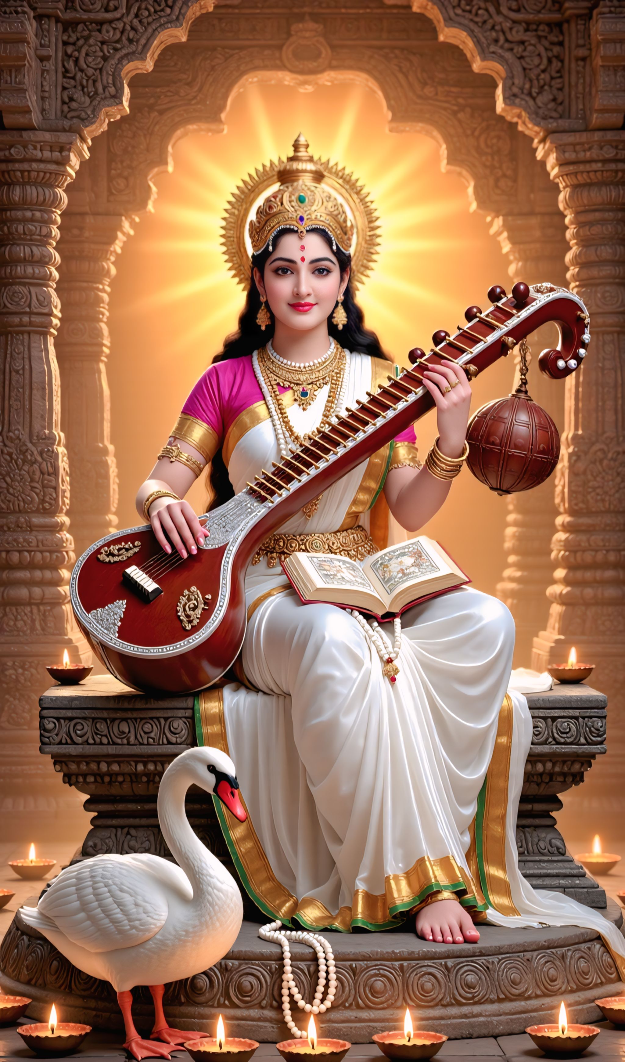 Saraswati Mata Photos 2025 – Royalty‑Free 4K, Download Now. - GodsPhoto